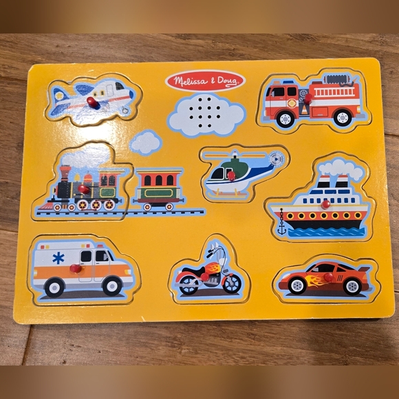 Melissa & Doug | Toys | Melissa Doug Sound Puzzle Vehicles | Poshmark